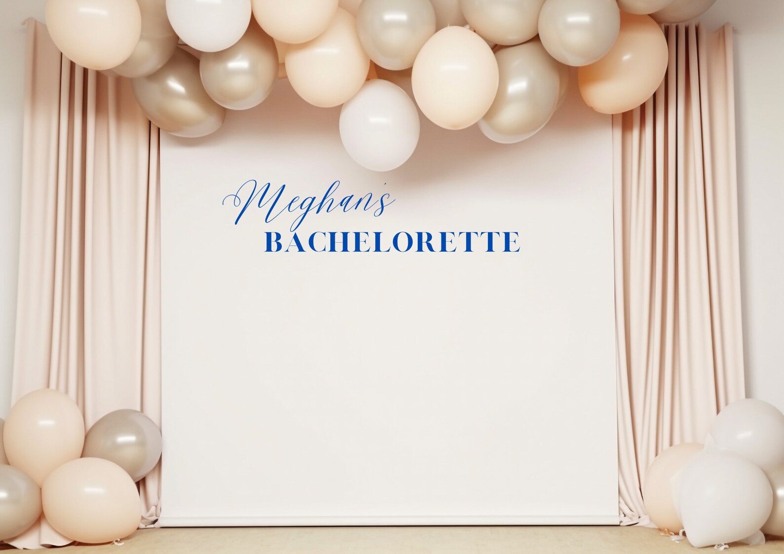 Custom Bachelorette Backdrop, Personalized Bach Party Wall Photobooth ...