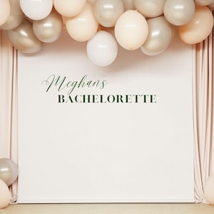 Custom Bachelorette Backdrop, Personalized Bach Party Wall Photobooth ...