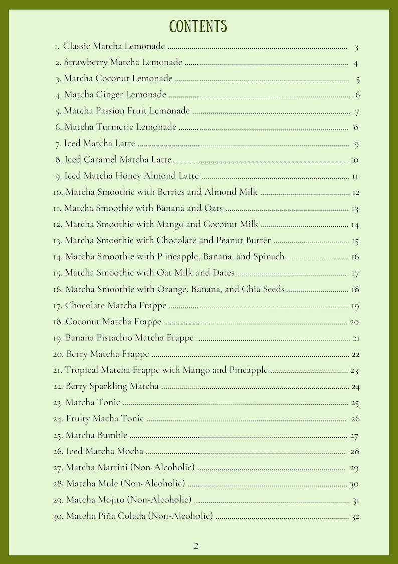 30 Matcha Drink Recipes PDF | Summer Iced Lattes, Smoothies, Lemonades ...
