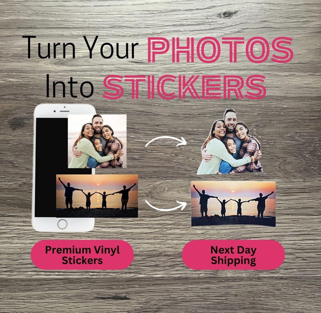 Custom Photo Sticker, Photo Stickers Vinyl, for Bottles, Party Favor ...