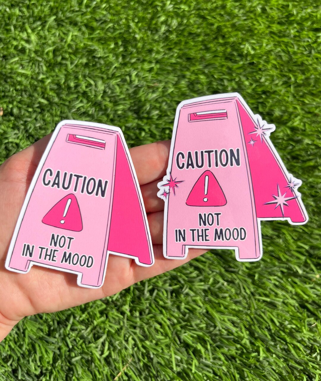 Caution Sticker, Not in the Mood Sticker, Caution Sign Sticker, Funny ...