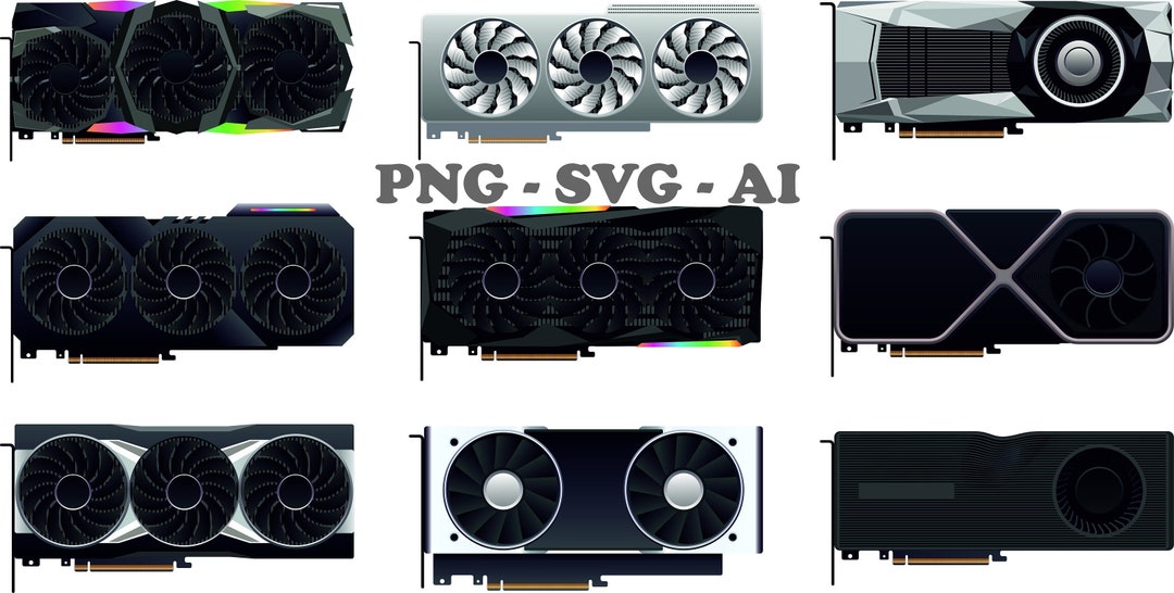 High-quality Vector Icons of Graphics Cards for Gamers, Tech, and ...
