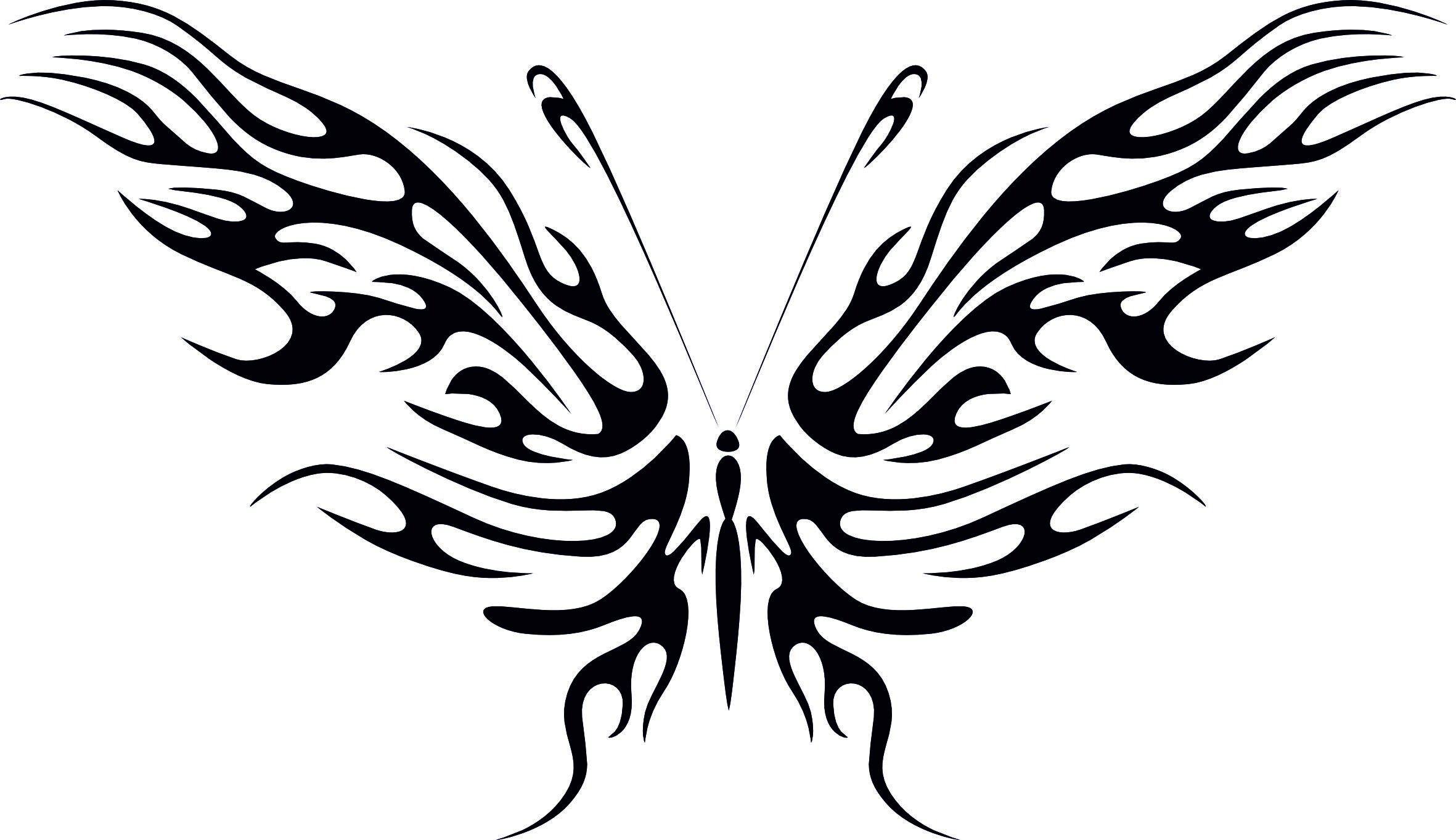 Vector Butterfly Tattoos "tribal Butterfly Designs" in SVG, PNG, DXF ...