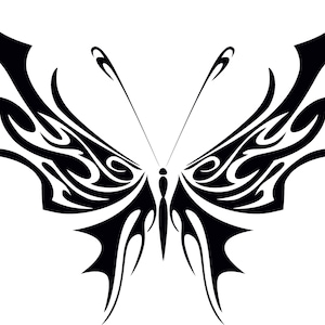 Vector Butterfly Tattoos "tribal Butterfly Designs" in SVG, PNG, DXF ...