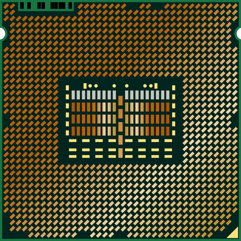 Set of Vector Images of Cpus. SVG, PNG, AI Files. Perfect for Tech ...