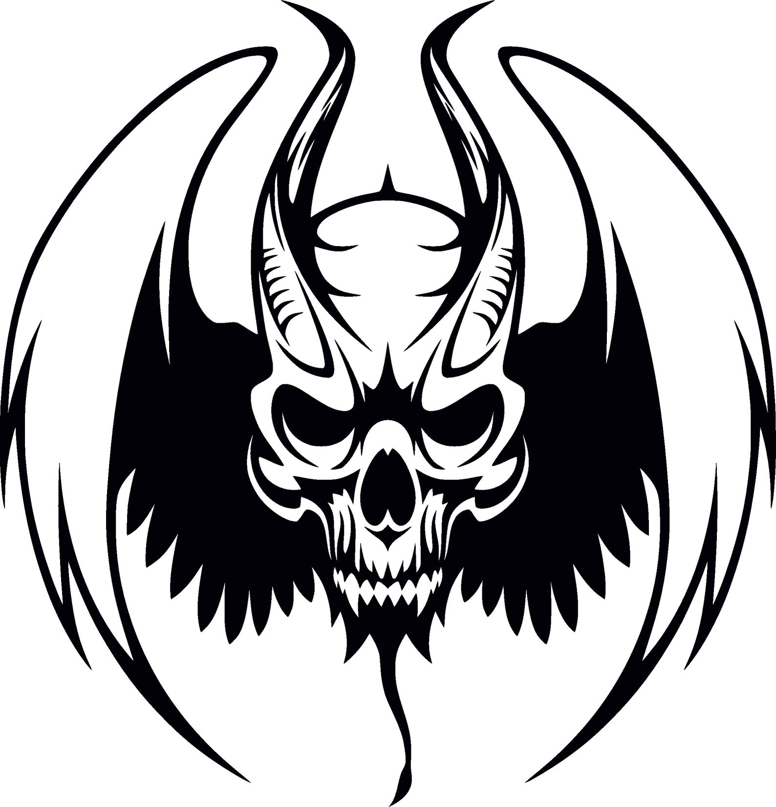 Vector Illustration of a Mythical Demon Gargoyle Skull for Gothic ...
