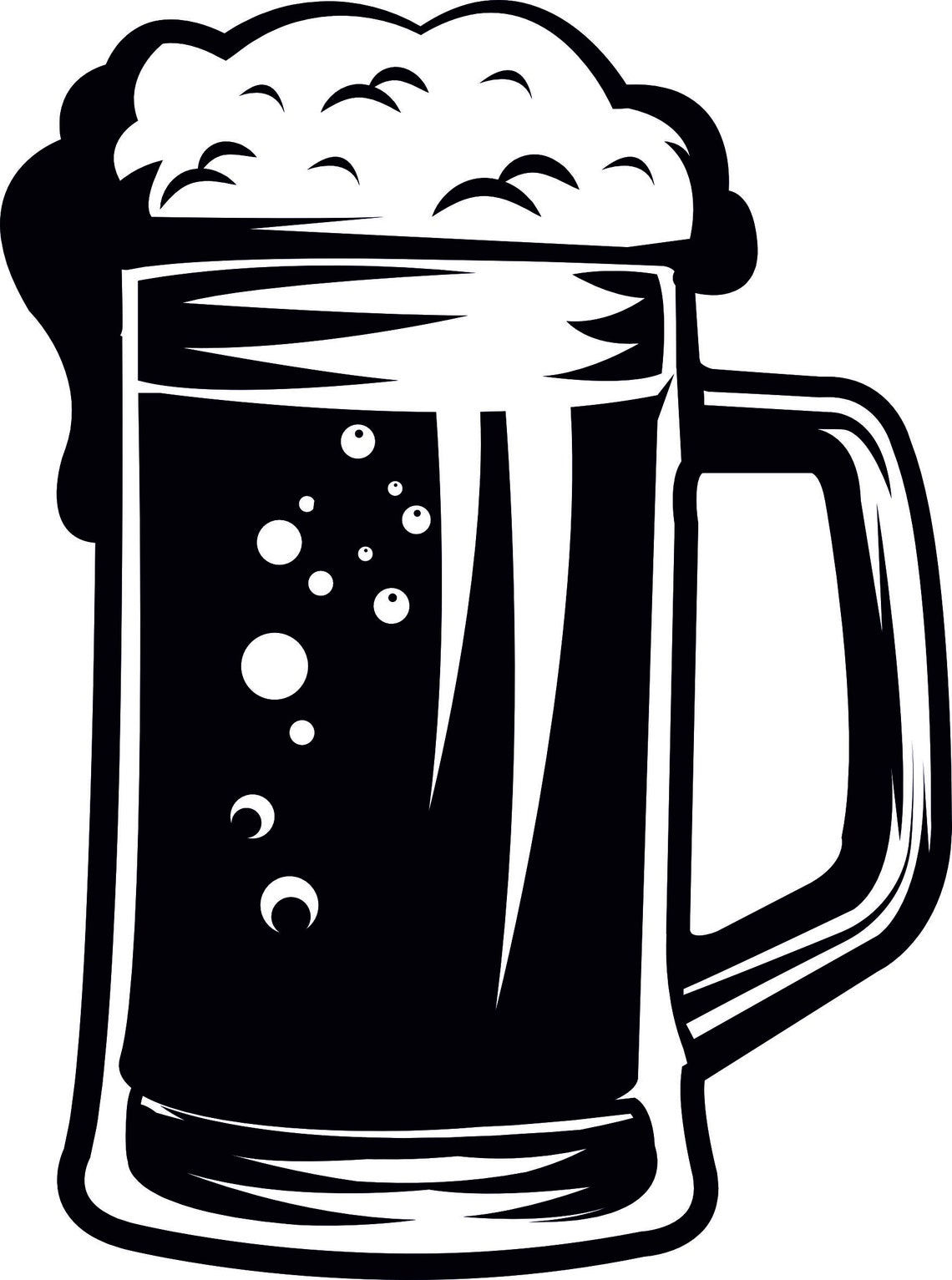 Vector Illustrations foamy Beer Enjoyment Glasses, Mugs, Bottles in SVG ...