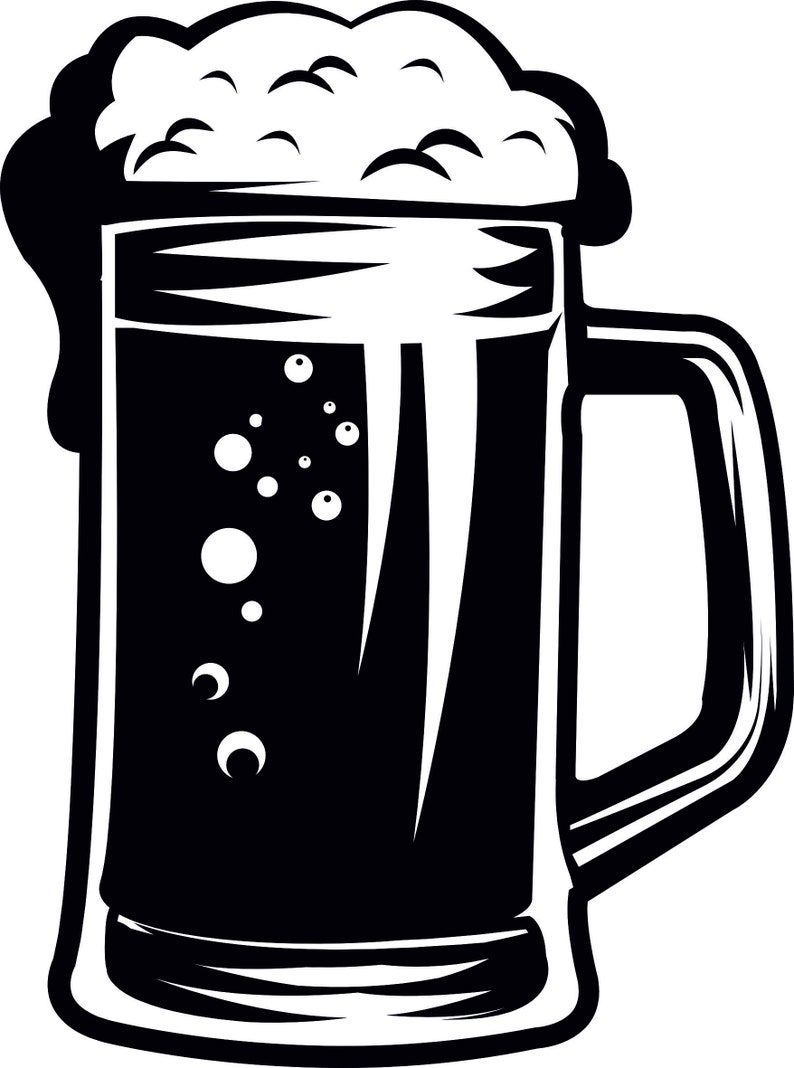 Vector Illustrations foamy Beer Enjoyment Glasses, Mugs, Bottles in SVG ...