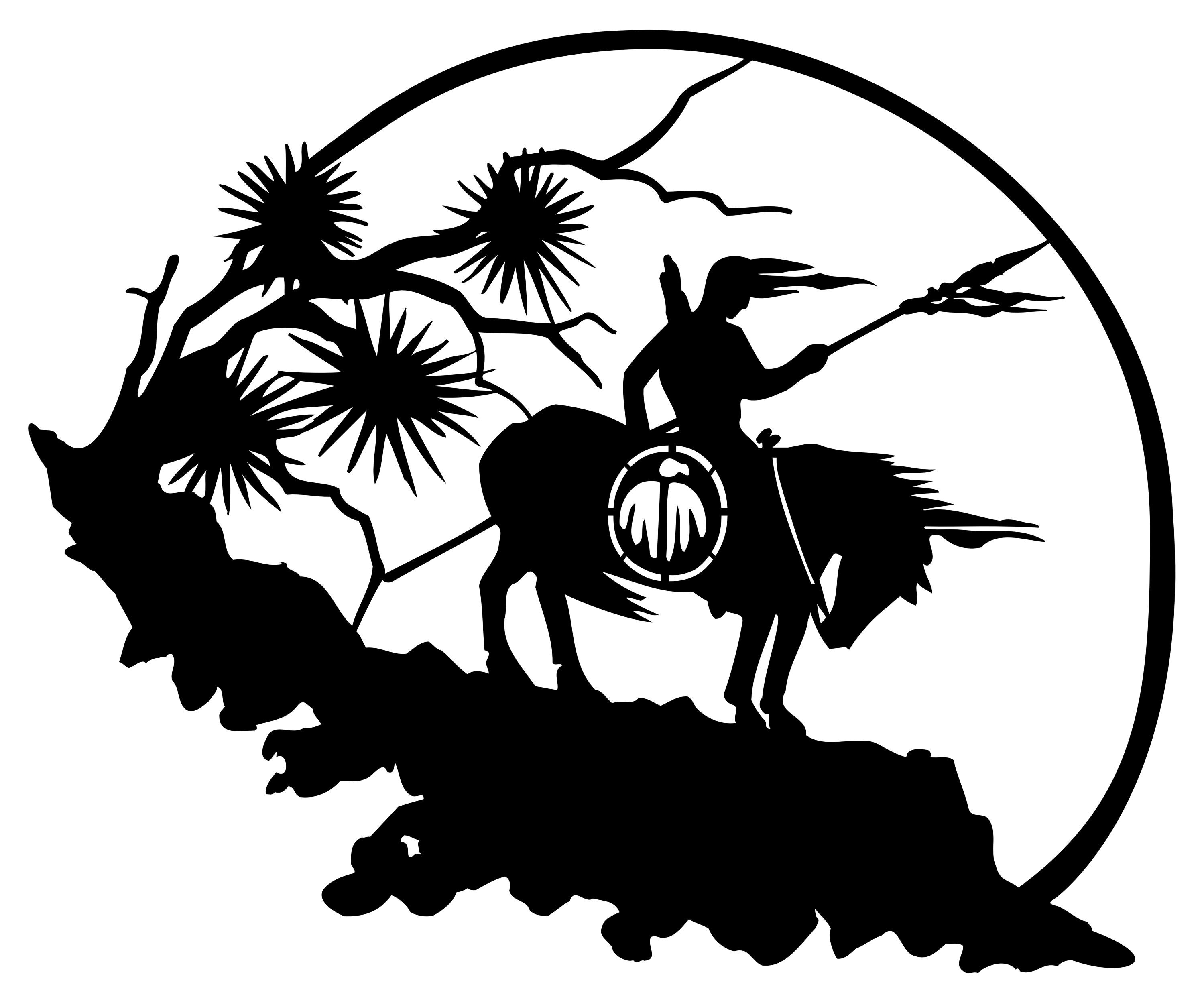 Native American Warrior on Horseback SVG, Desert Scene Laser Cut File ...