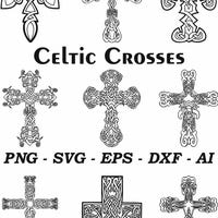 Celtic Cross SVG Bundle for Cricut, Celtic Knot Cross Designs for Laser ...
