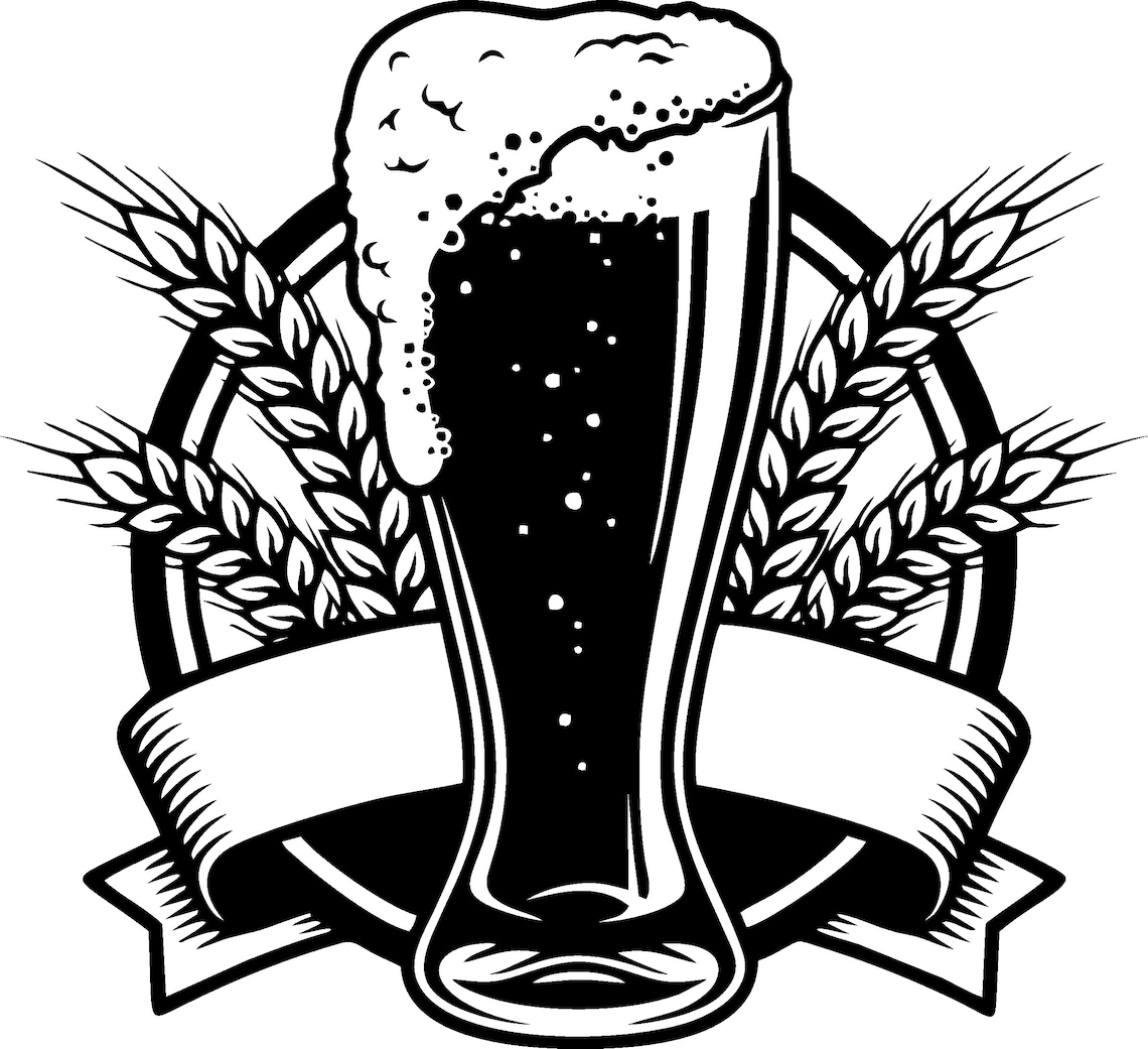 Logo de bière, chope de bière, svg, png, dxf, eps, ai. Icône ...