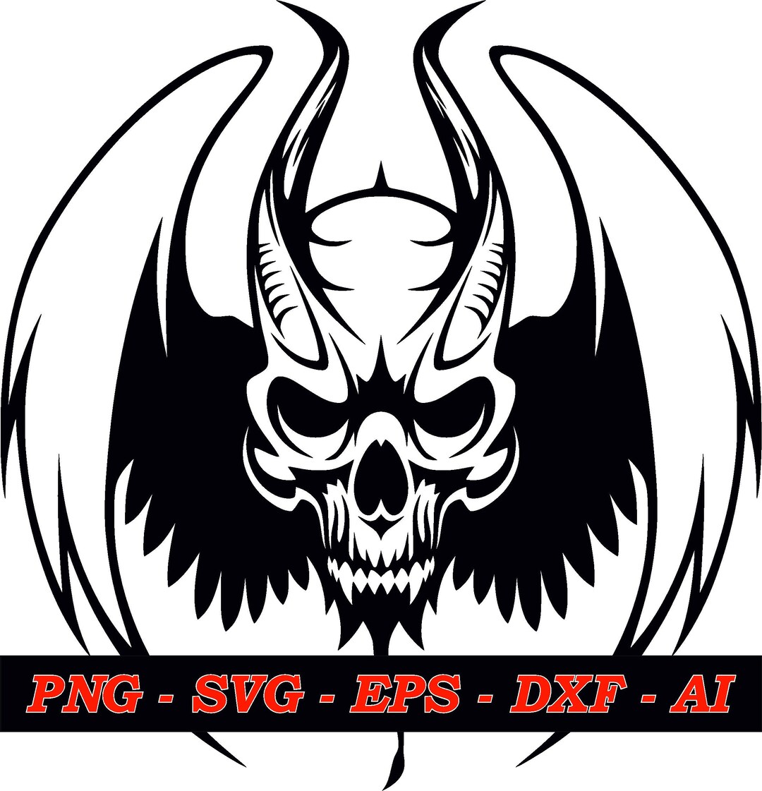 Vector Illustration of a Mythical Demon Gargoyle Skull for Gothic ...