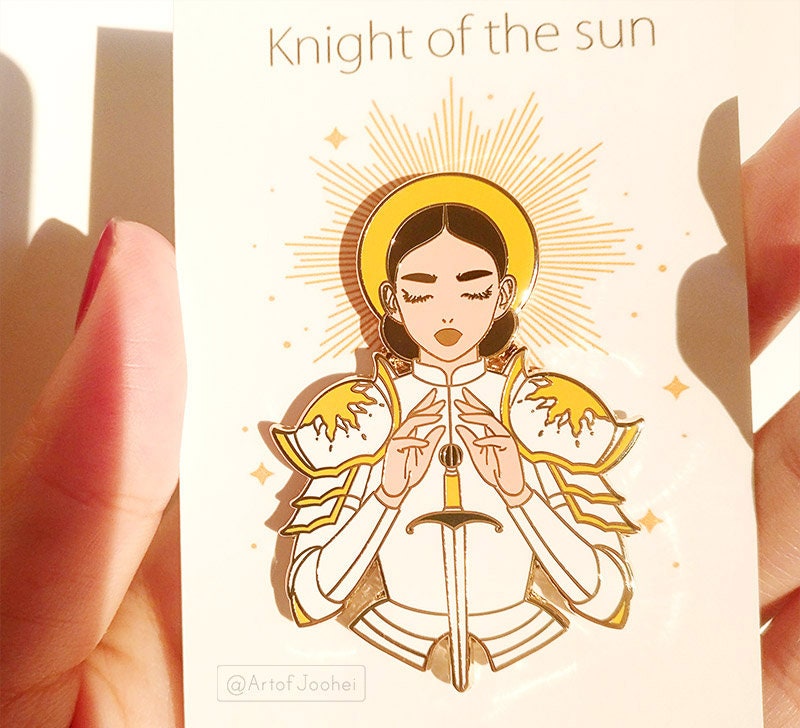 Knight of the Sun Hard Enamel Pin Female Knight Pin Knightcore Pin ...