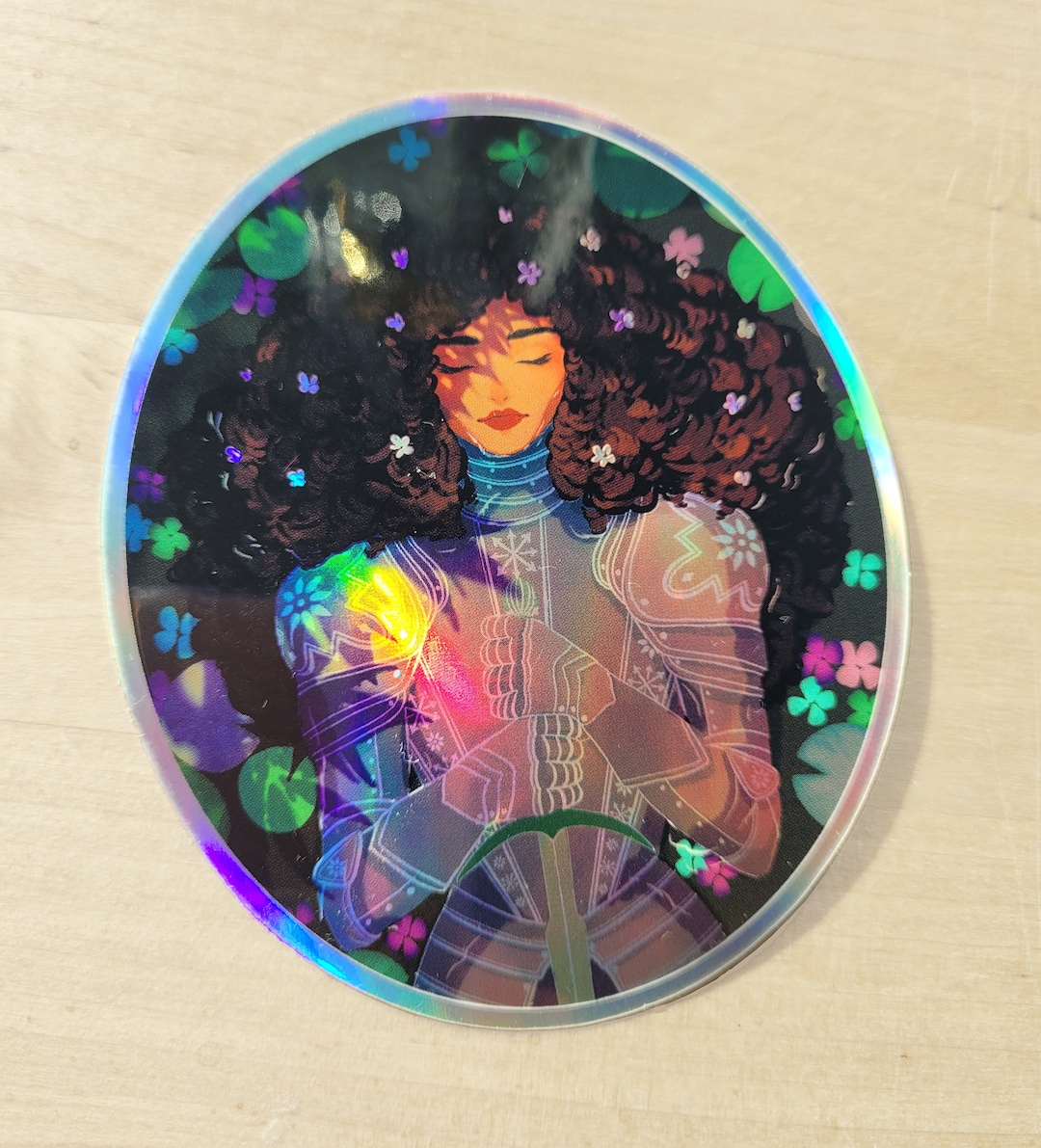 Knight in a Pond Holographic Vinyl Sticker -fantasy Sticker Knightcore ...