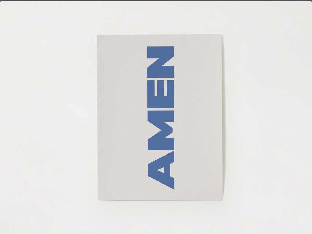 Bold Vertical "amen" Wall Art| Modern Christian Digital Poster - Etsy
