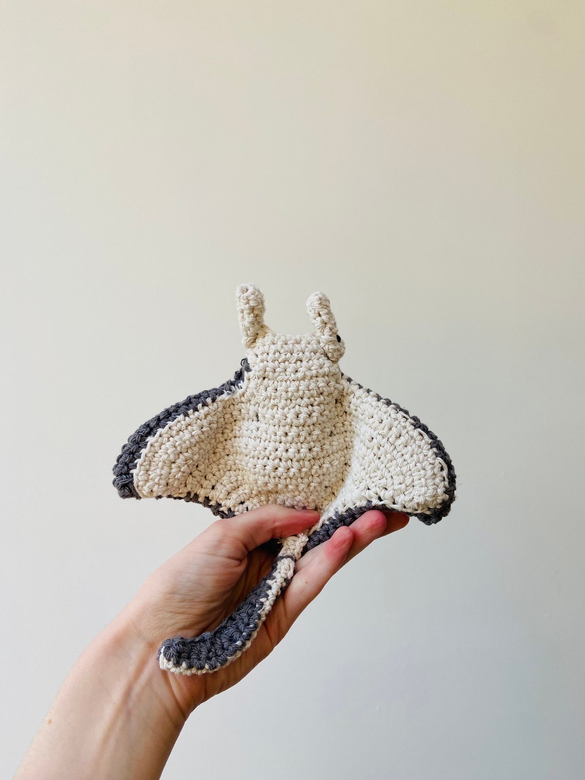 Mini Manta Ray Crochet Handcrafted With Recycled Cotton Yarn - Etsy