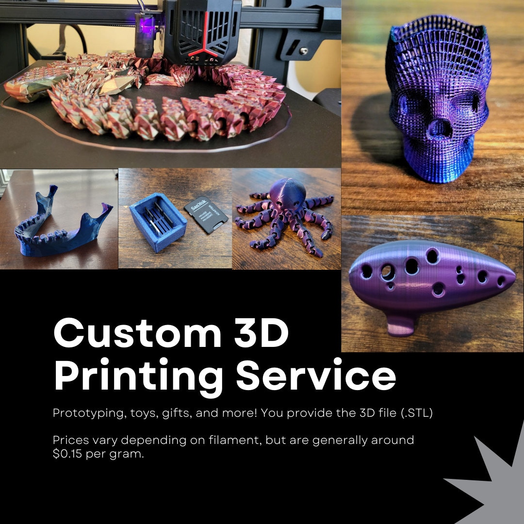 3D Printing Service Custom 3D Prints 3D Print Prototyping - Etsy