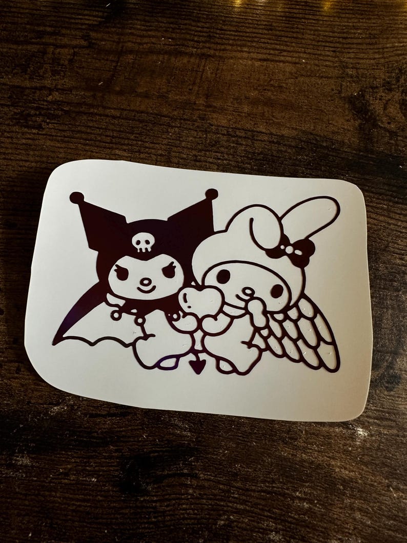 Sweet & Edgy Cat Bunny Decals Charming and Mischievous Stickers for ...