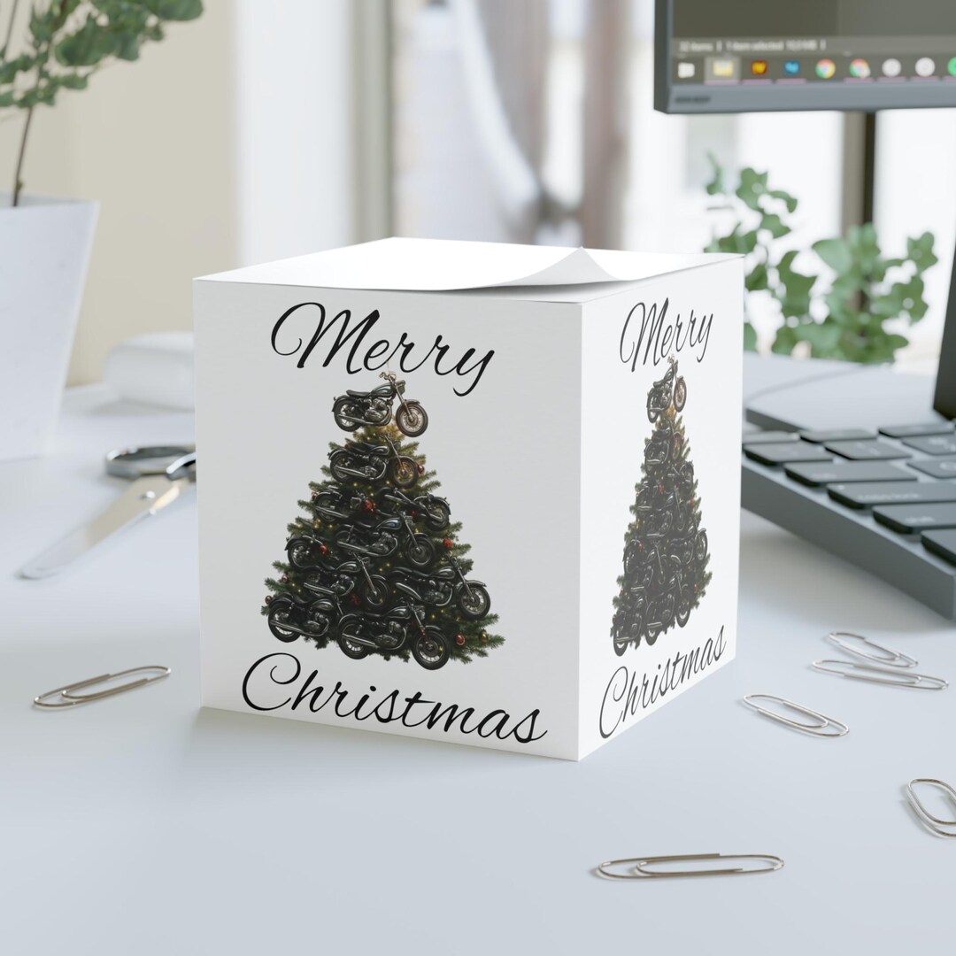 Guitar Christmas Tree Note Cube | Musician Desk Notepad - Etsy