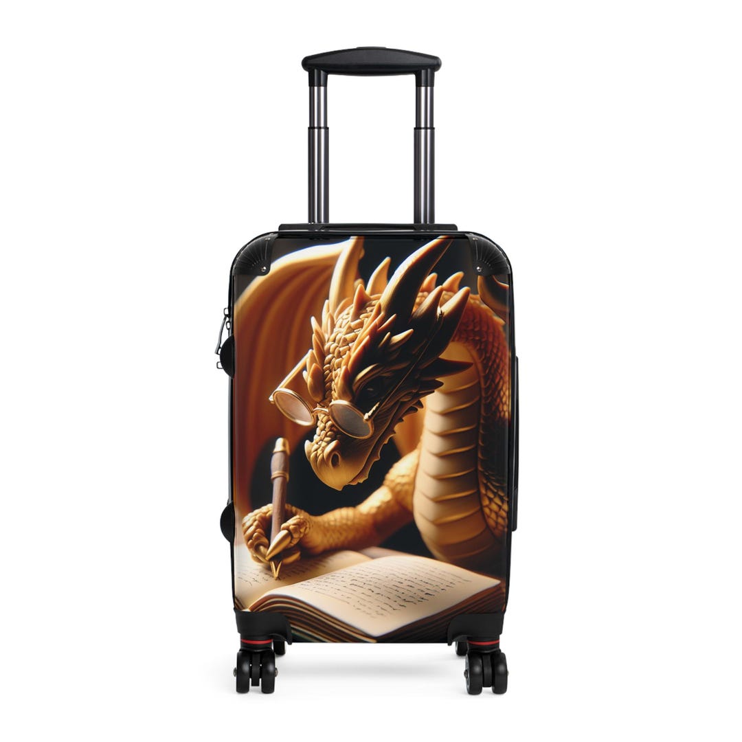 Reading Dragon Suitcase | Travel Luggage, Fantasy Bookish Design - Etsy