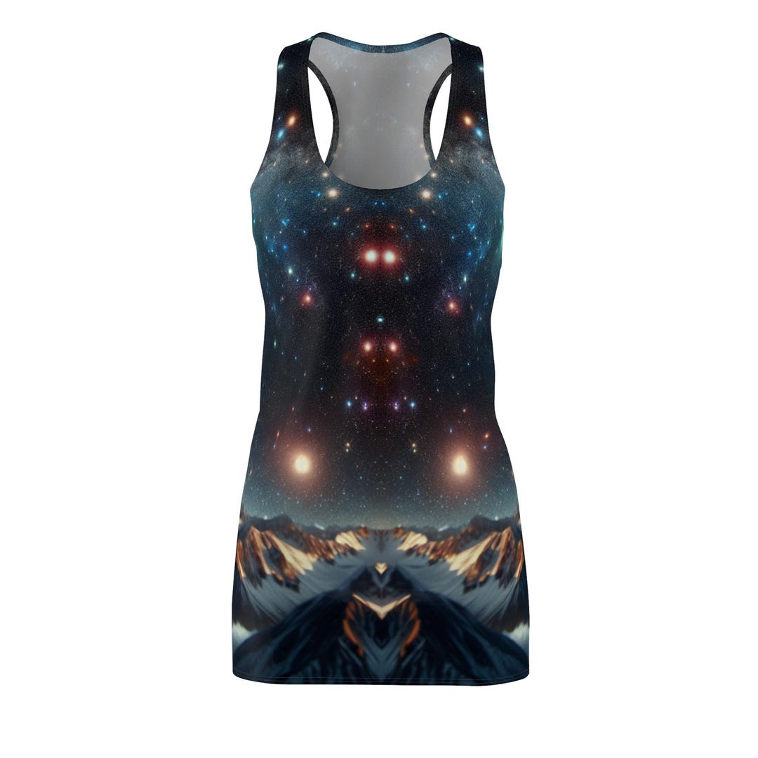 Racerback Dress, Universe-inspired Women's Clothing, Celestial Print ...