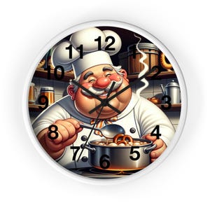 Chef's Kitchen Wall Clock - Perfect Gift for Food Lovers, Culinary ...