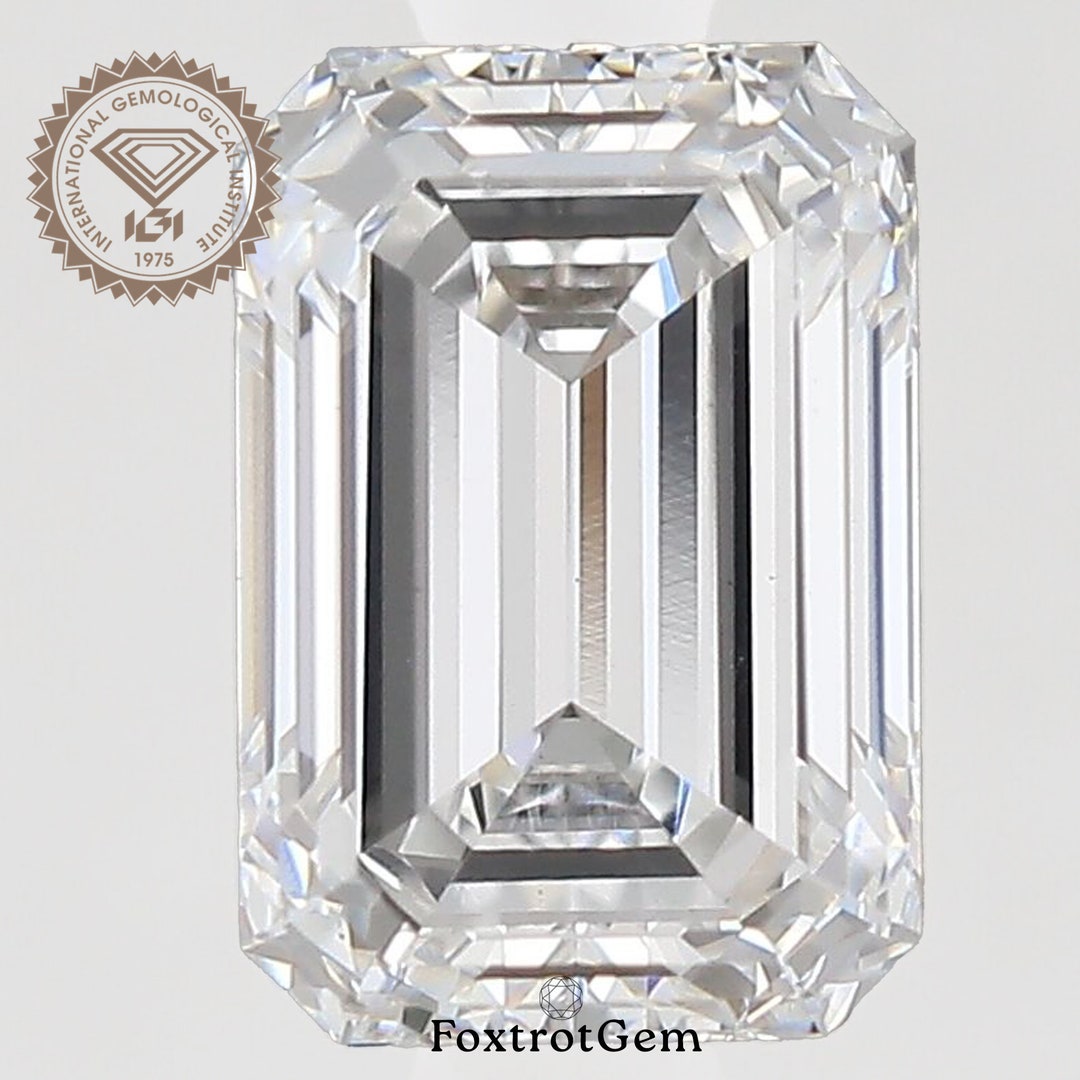 Emerald Cut IGI Certified Lab Diamond 1CT, 1.5CT, 2CT, 2.5CT, 3CT, 3 ...