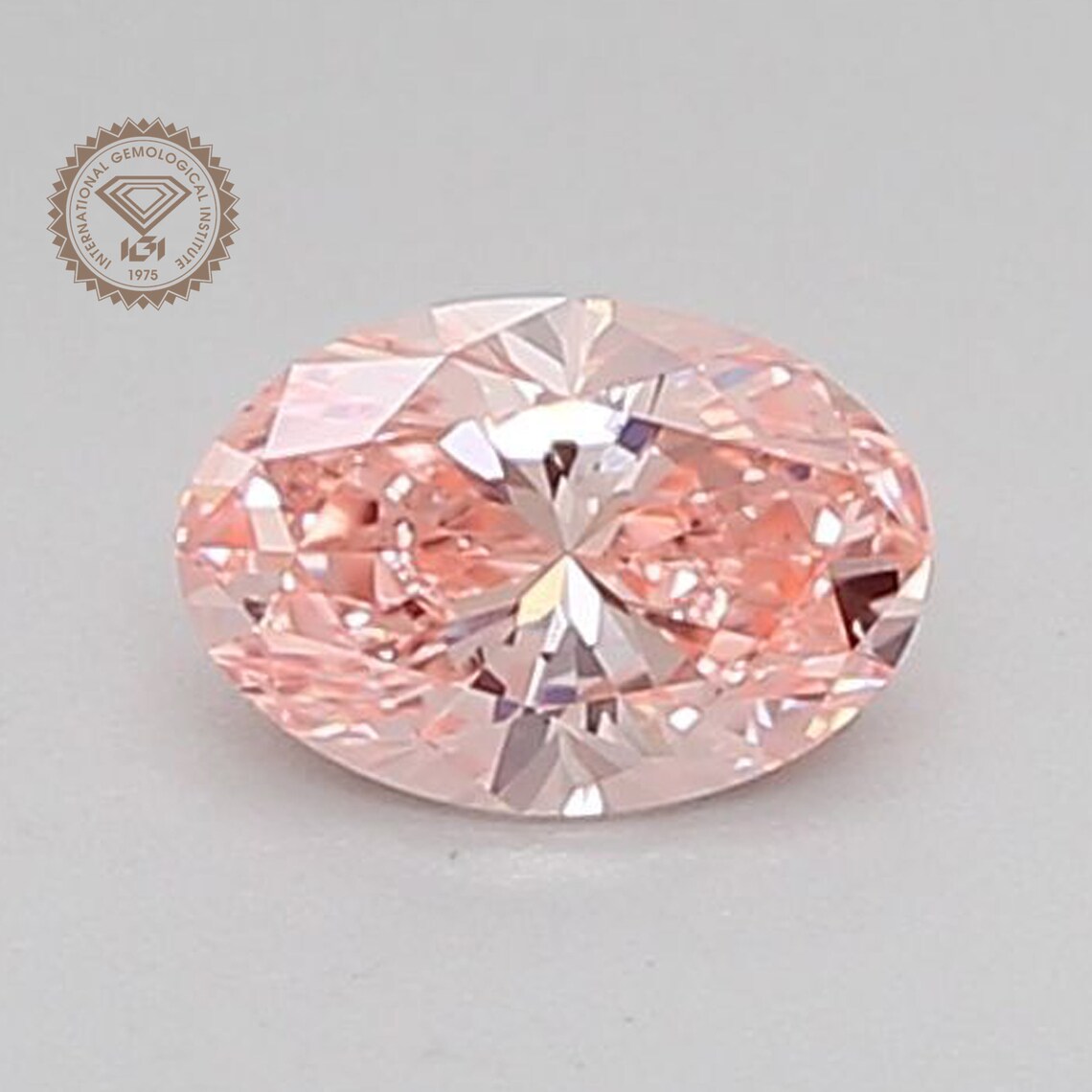0.31ct Certified Pink Lab Diamond , Lab OVAL Fancy Pink VS1, Lab Heart ...