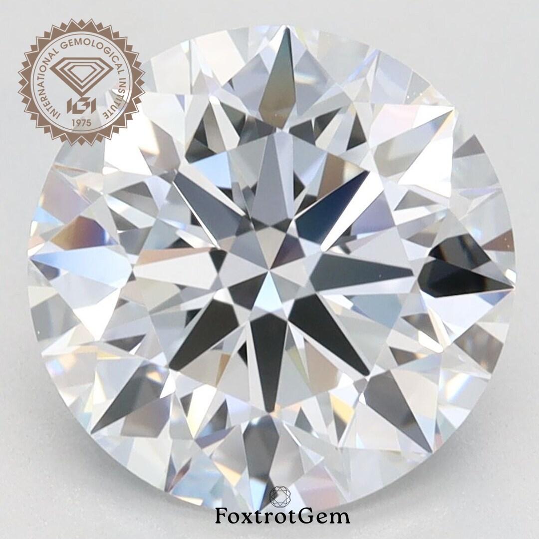 ROUND IGI Certified Lab Diamond 1CT, 1.5CT, 2CT, 2.5CT, 3CT, 3.5CT, 4CT, 5CT, D Color E, F, G,H ...