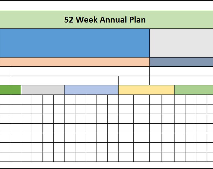 52-week Macrocycle Training Excel Template | Athletic Program Planner ...