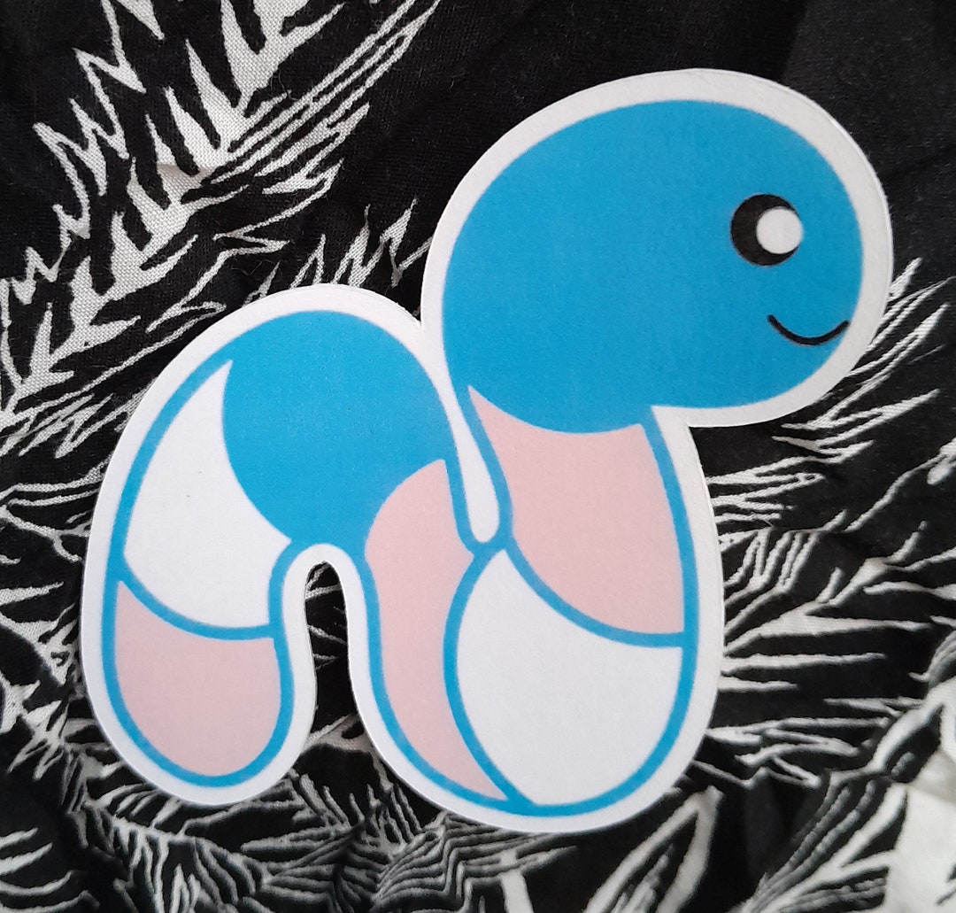 Trans Worm Sticker - Etsy