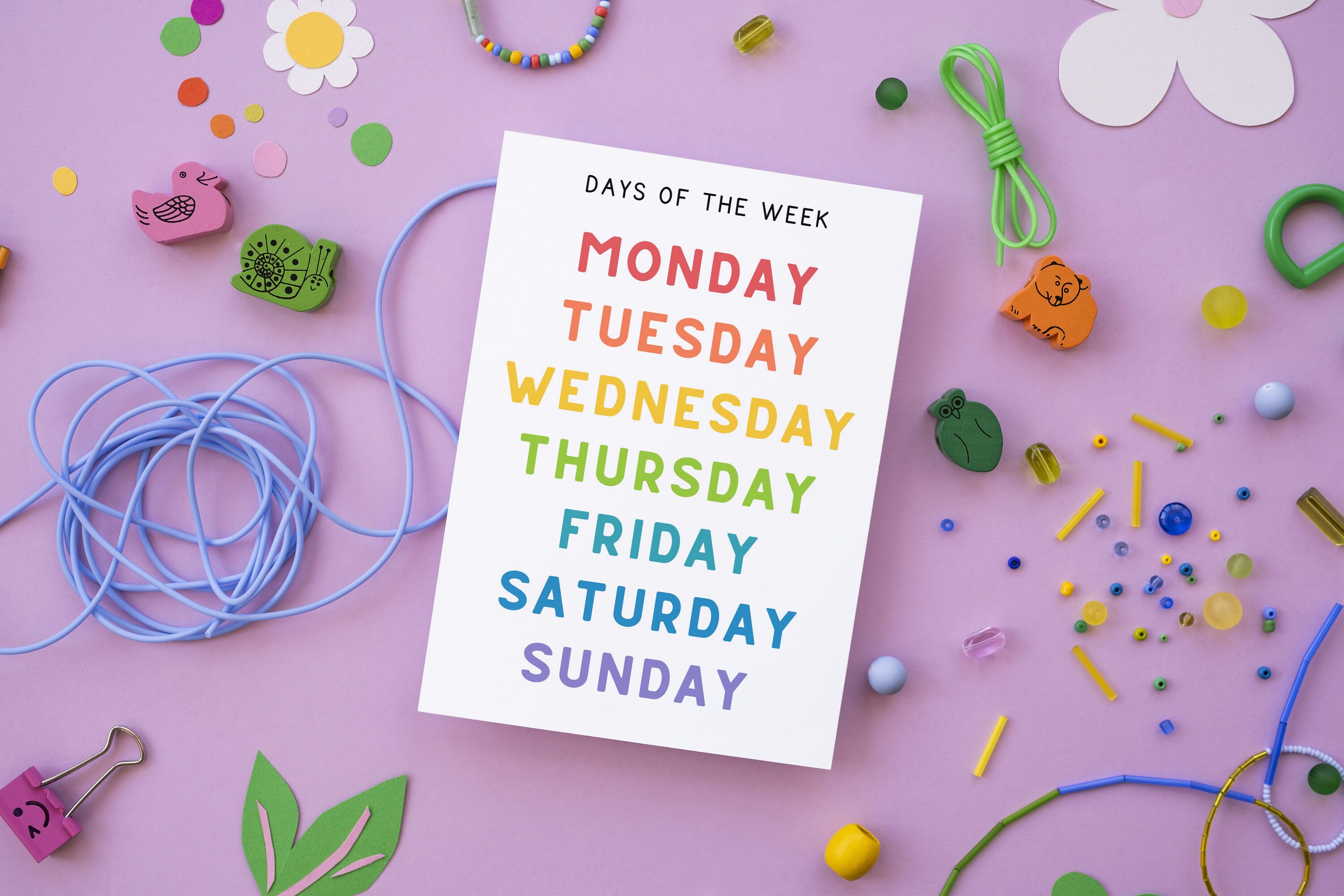 Days of the Week, Days of the Week Poster, Pre-school Poster ...