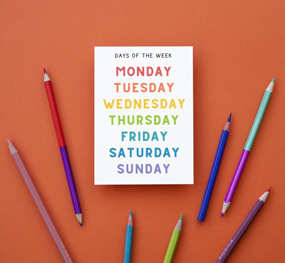 Days of the Week, Days of the Week Poster, Pre-school Poster ...