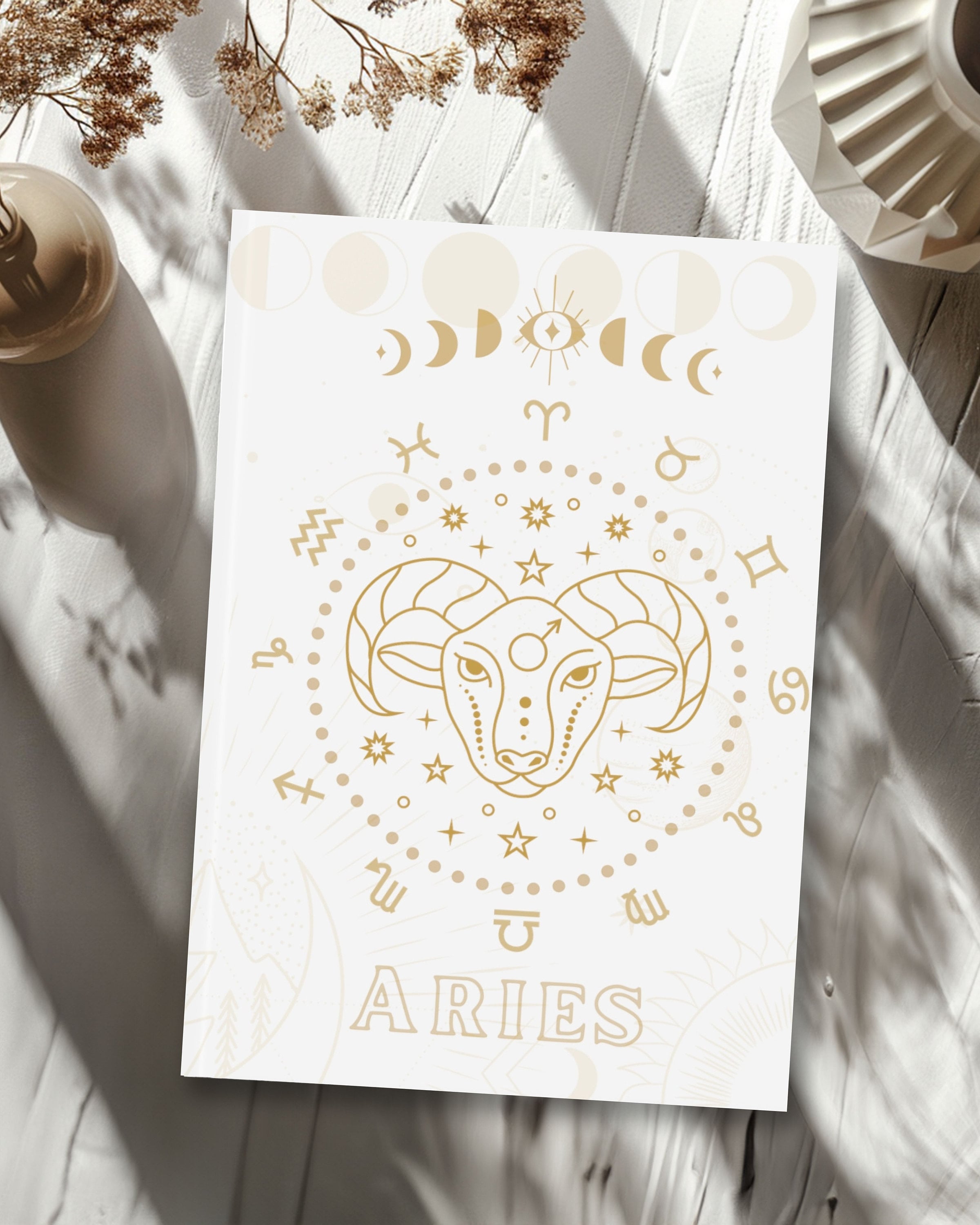 Aries Hard Backed Journal - Aries Hard Backed Notebook - Astrology ...