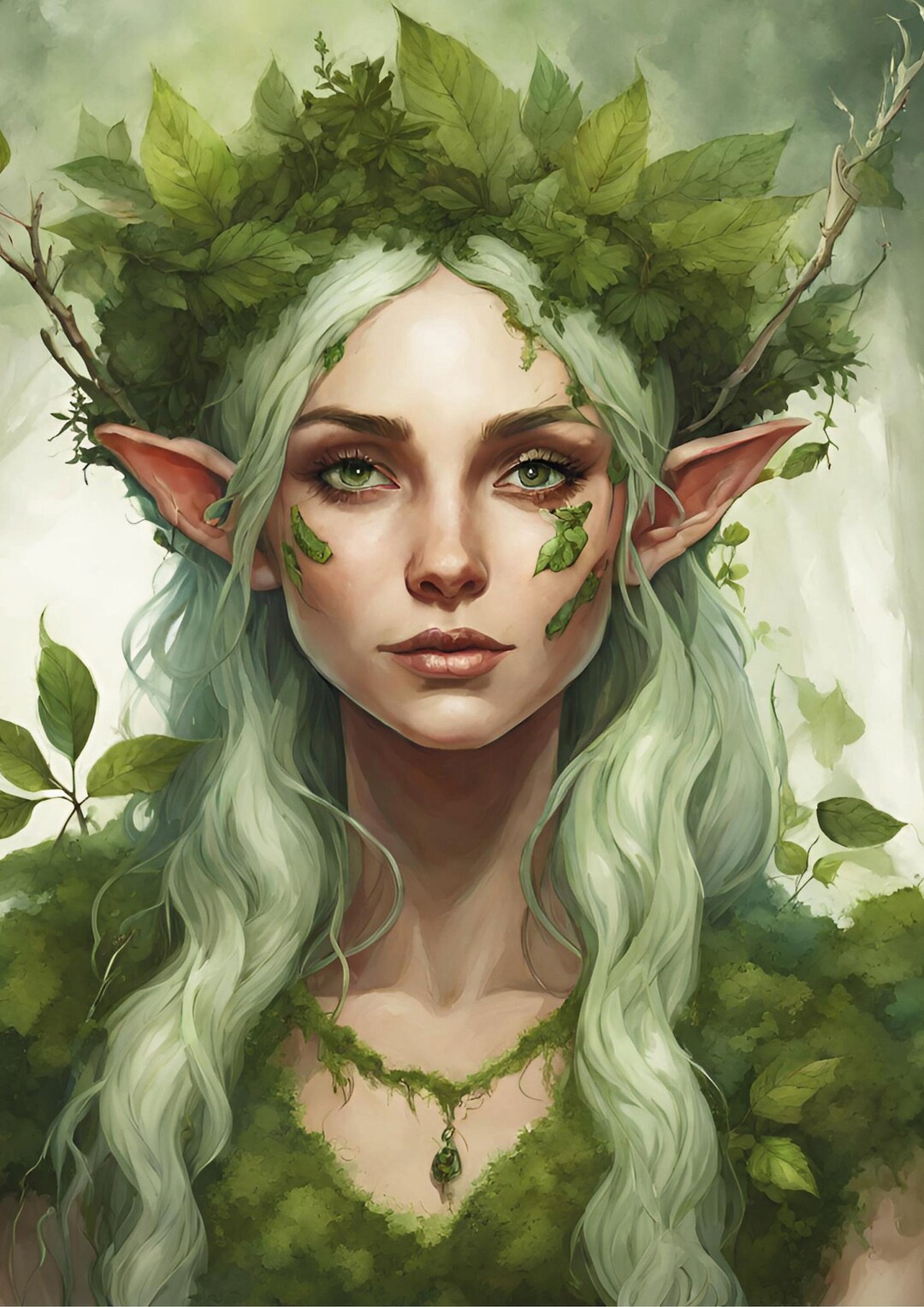 Forest Elf Magical Portrait, Instant Download - Etsy