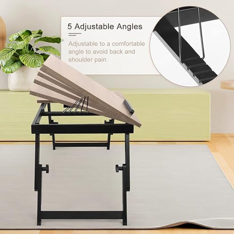 Aztek Bamboo Laptop Desk Bed Tray Table Adjustable Table for Computer ...