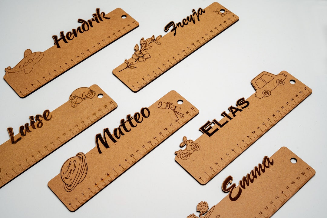 Personalized Wooden Ruler With Name 20 Cm as a Perfect Gift for School ...