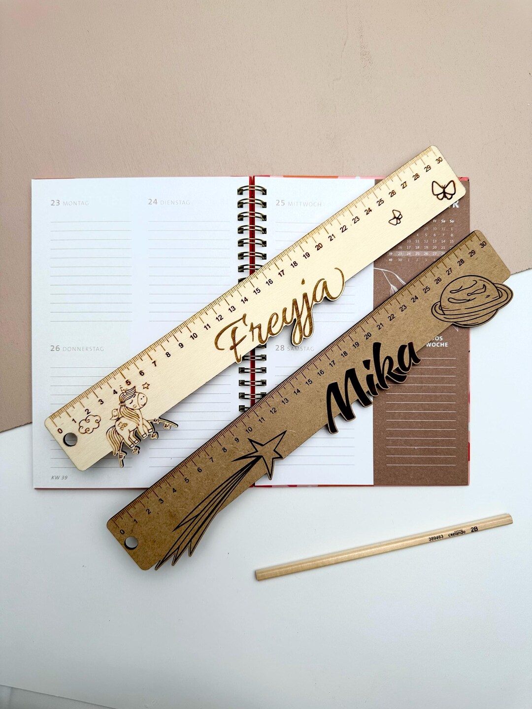Personalized Wooden Ruler With Name 30 Cm as a Perfect Gift for School ...