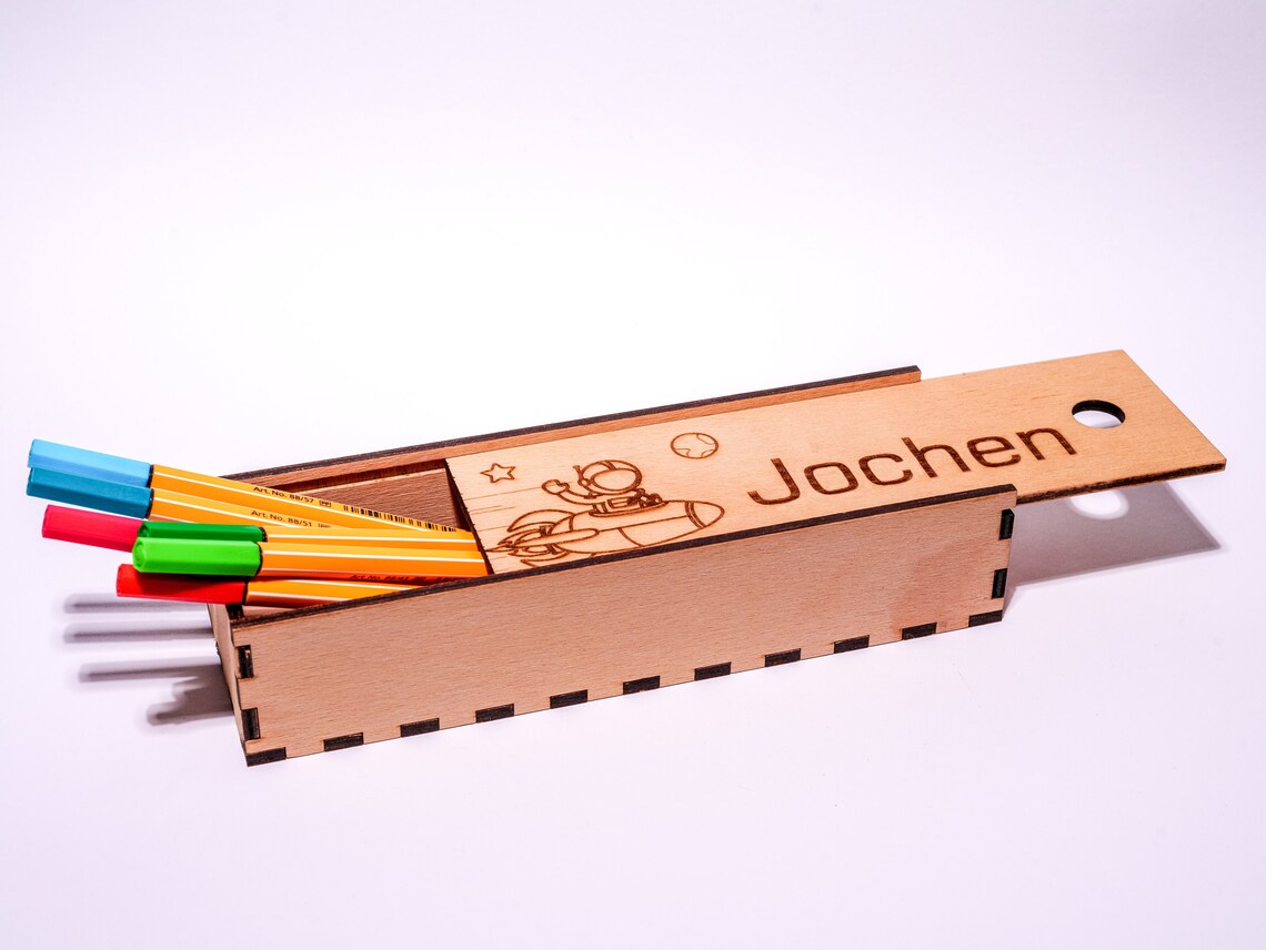 Personalized Wooden Pencil Case With Ruler - Gift for Child or Friend ...