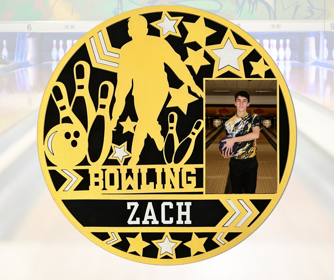 Personalized Bowling Frame Custom Bowling Gift for Team Coach Gift ...