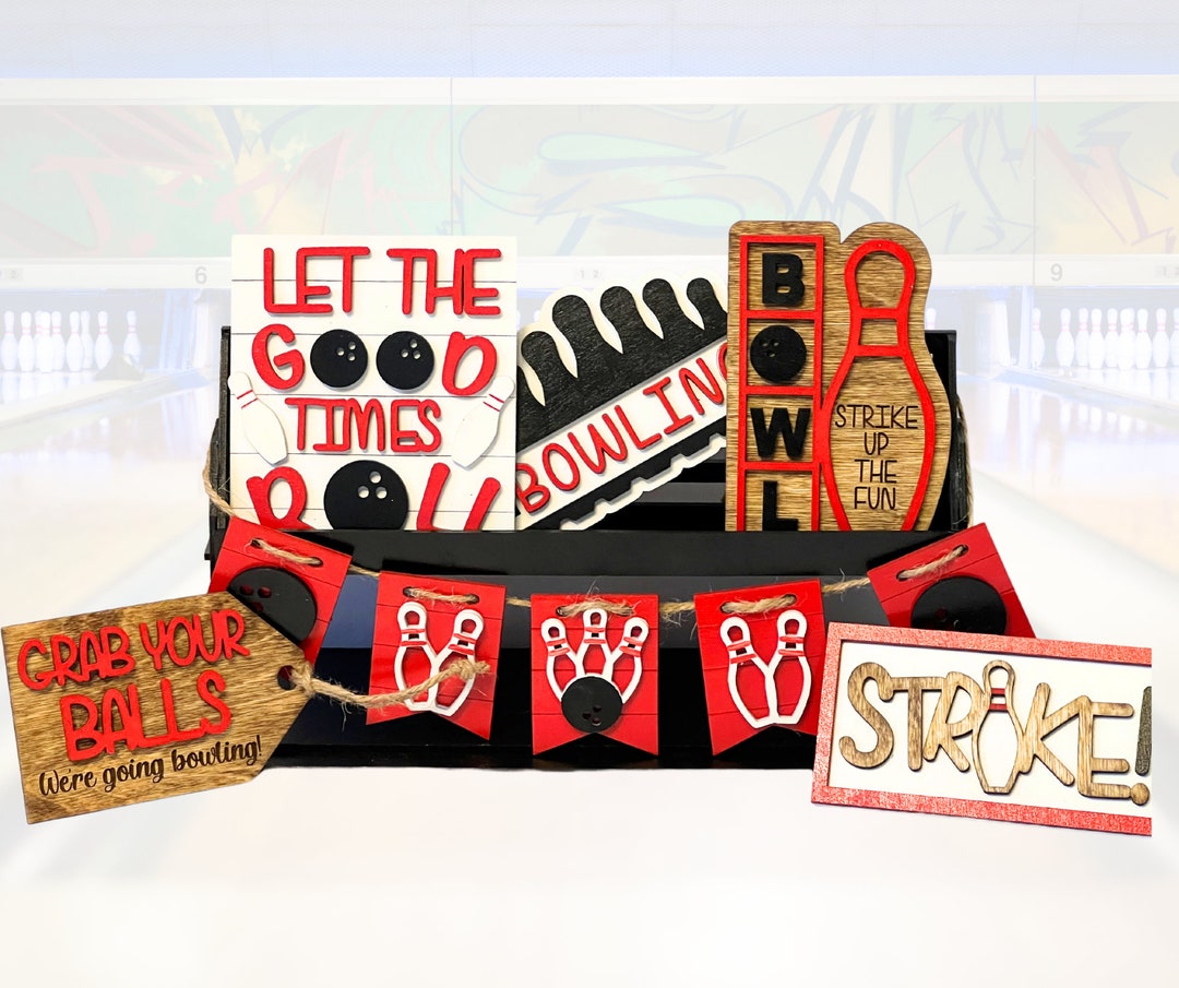 Bowling Tiered Tray Bowling Decor Bowling Gift Bowling Gift for Senior ...