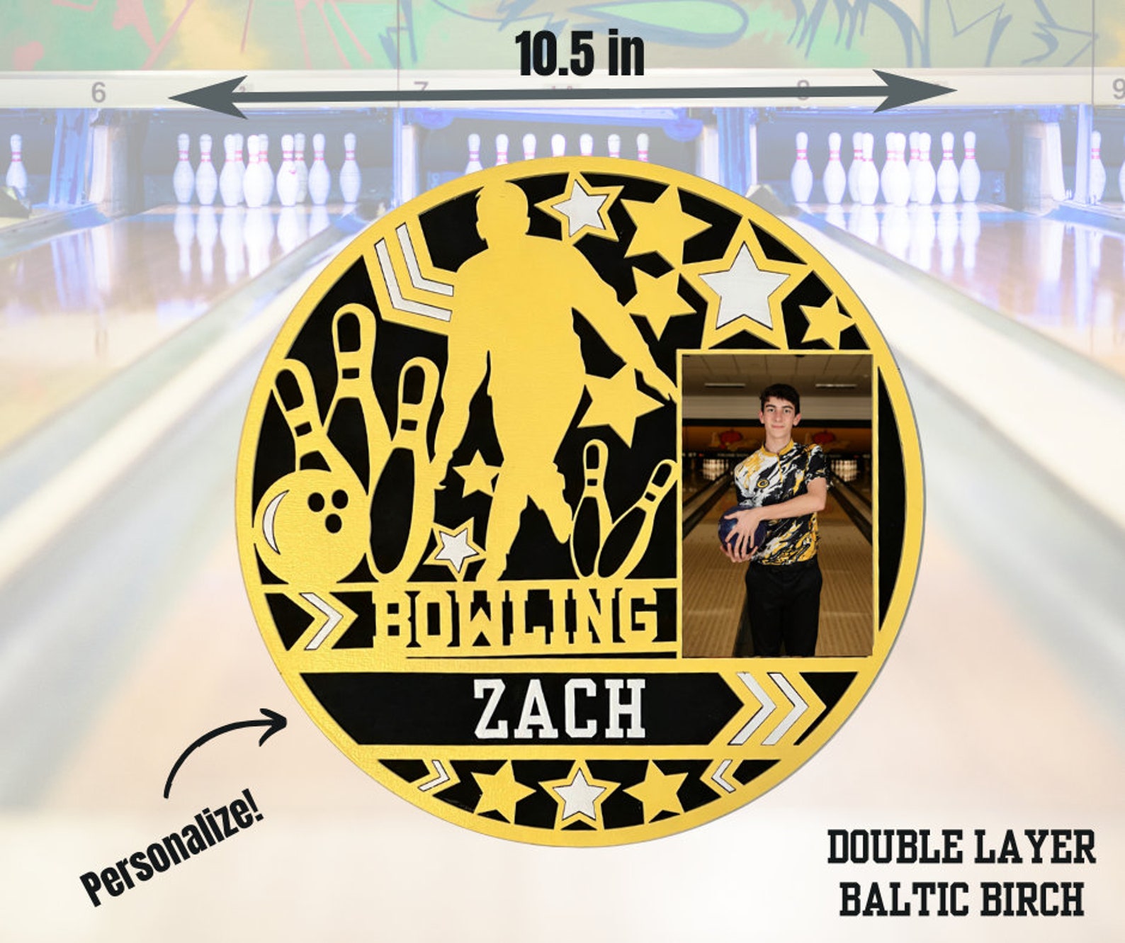 Personalized Bowling Frame Custom Bowling Gift for Team Coach Gift ...