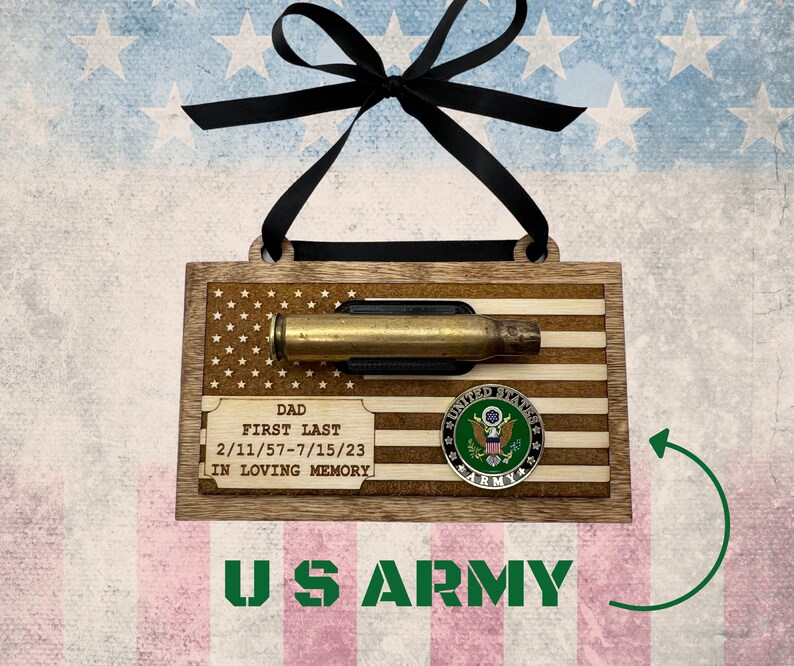 21 Gun Salute Bullet Holder Personalized Funeral Shell Casing Holder ...