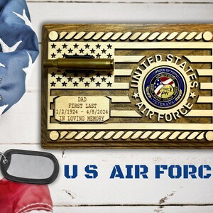 21 Gun Salute Bullet Holder Personalized Funeral Shell Casing Holder ...