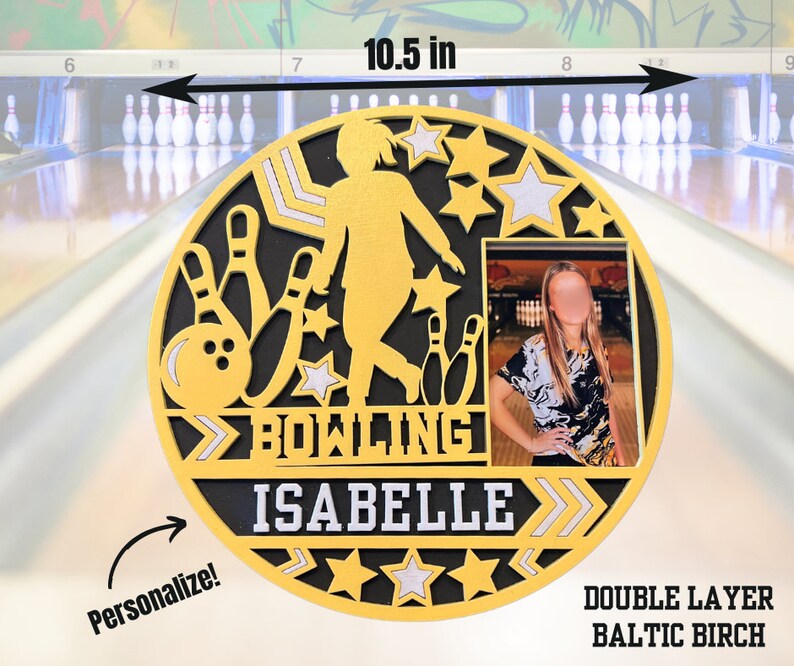 Personalized Bowling Frame Custom Bowling Gift for Team Coach Gift ...