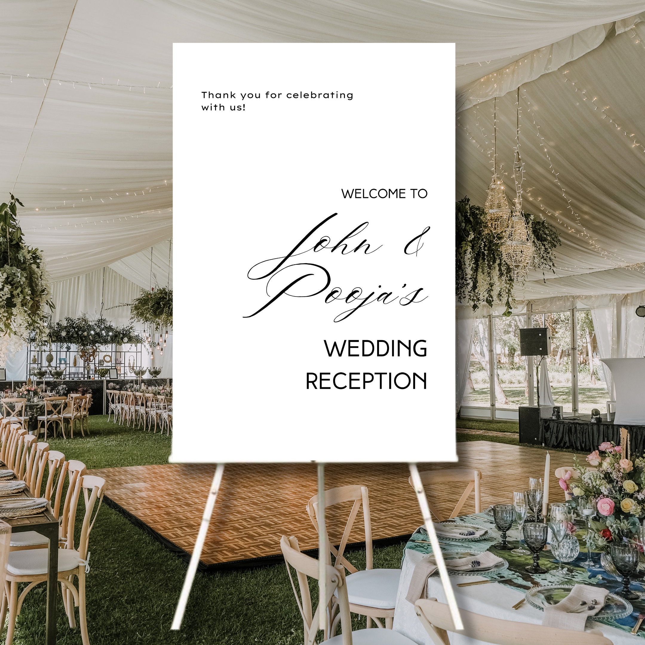 Wedding Welcome Signage Canva Template Simple Minimalist Sign WR018 - Etsy