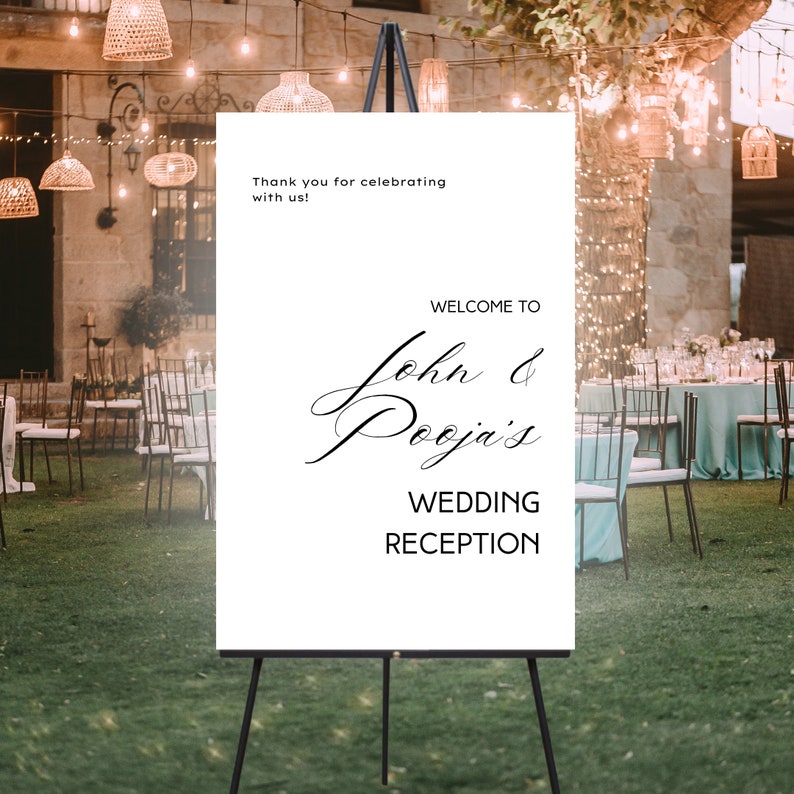 Wedding Welcome Signage Canva Template Simple Minimalist Sign WR018 - Etsy