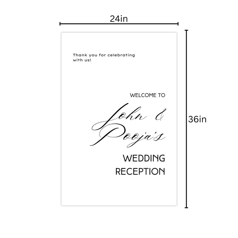 Wedding Welcome Signage Canva Template Simple Minimalist Sign WR018 - Etsy