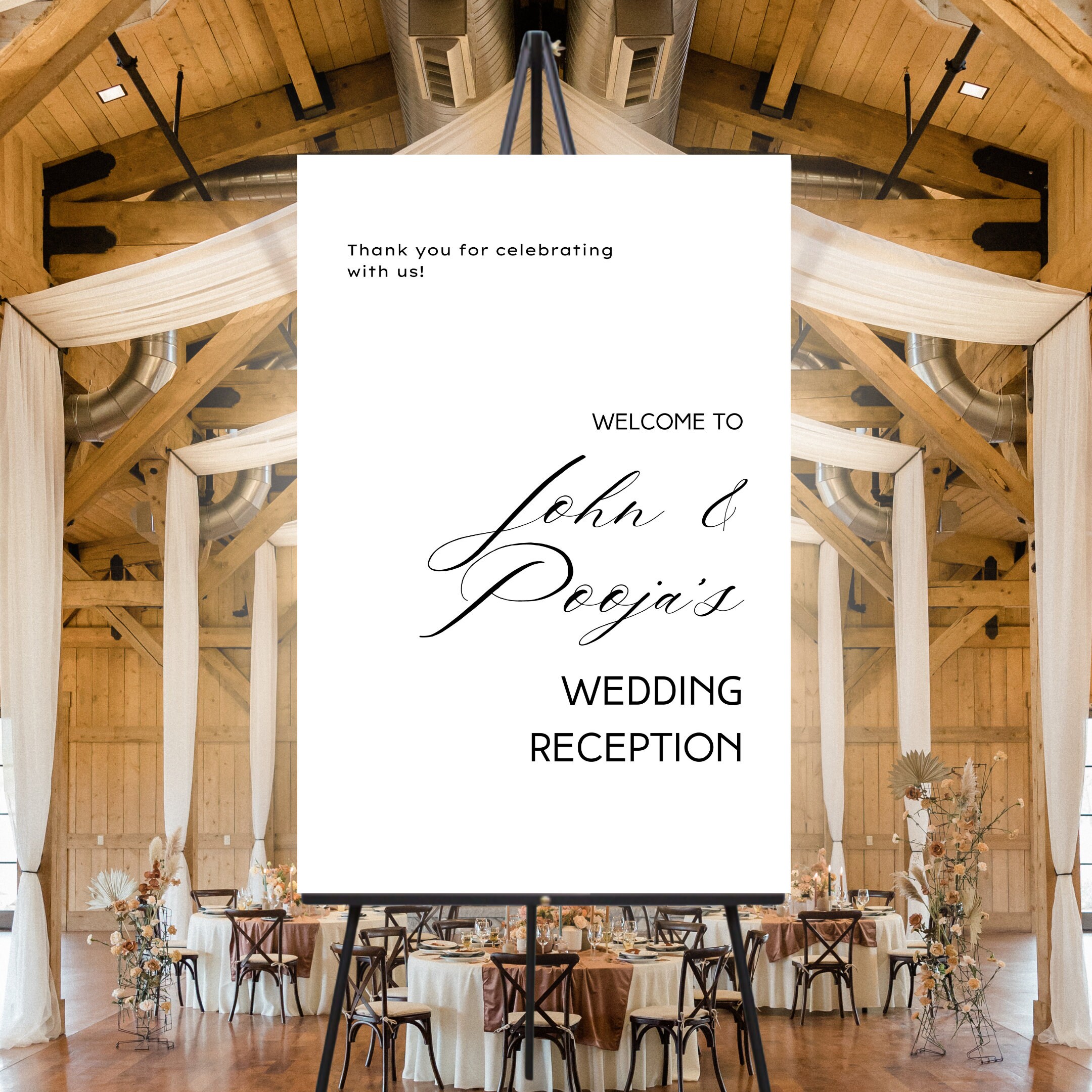 Wedding Welcome Signage Canva Template Simple Minimalist Sign WR018 - Etsy