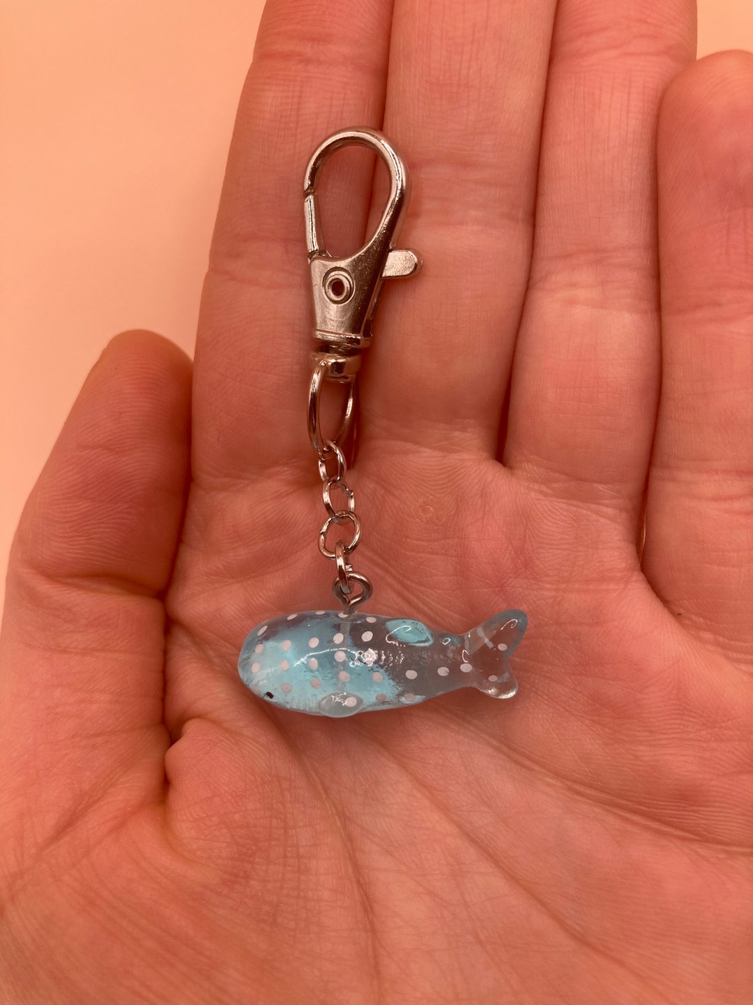 Tiny Whale Shark Keychain Kawaii Shark Charm, Zipper Pull Cute Ocean ...